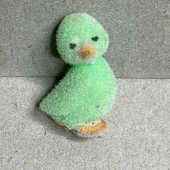 Accessories | Vintage Flocked Neon Green Duck Miniature Vintage Ducky ...